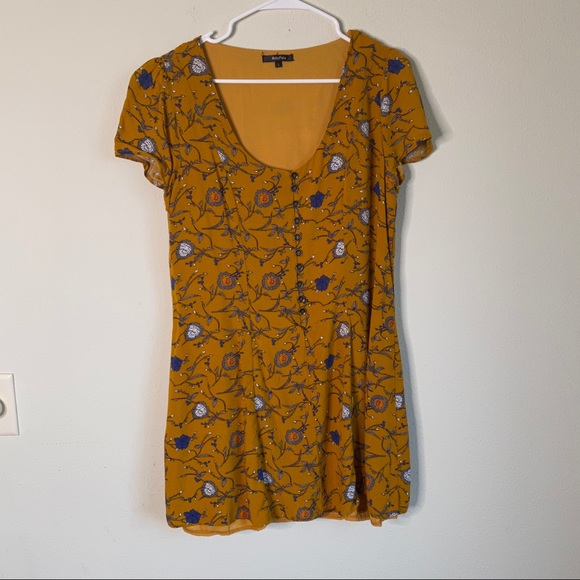 Roly Poly | Dresses | Roly Poly Floral Golden Mustard Dress Large ...